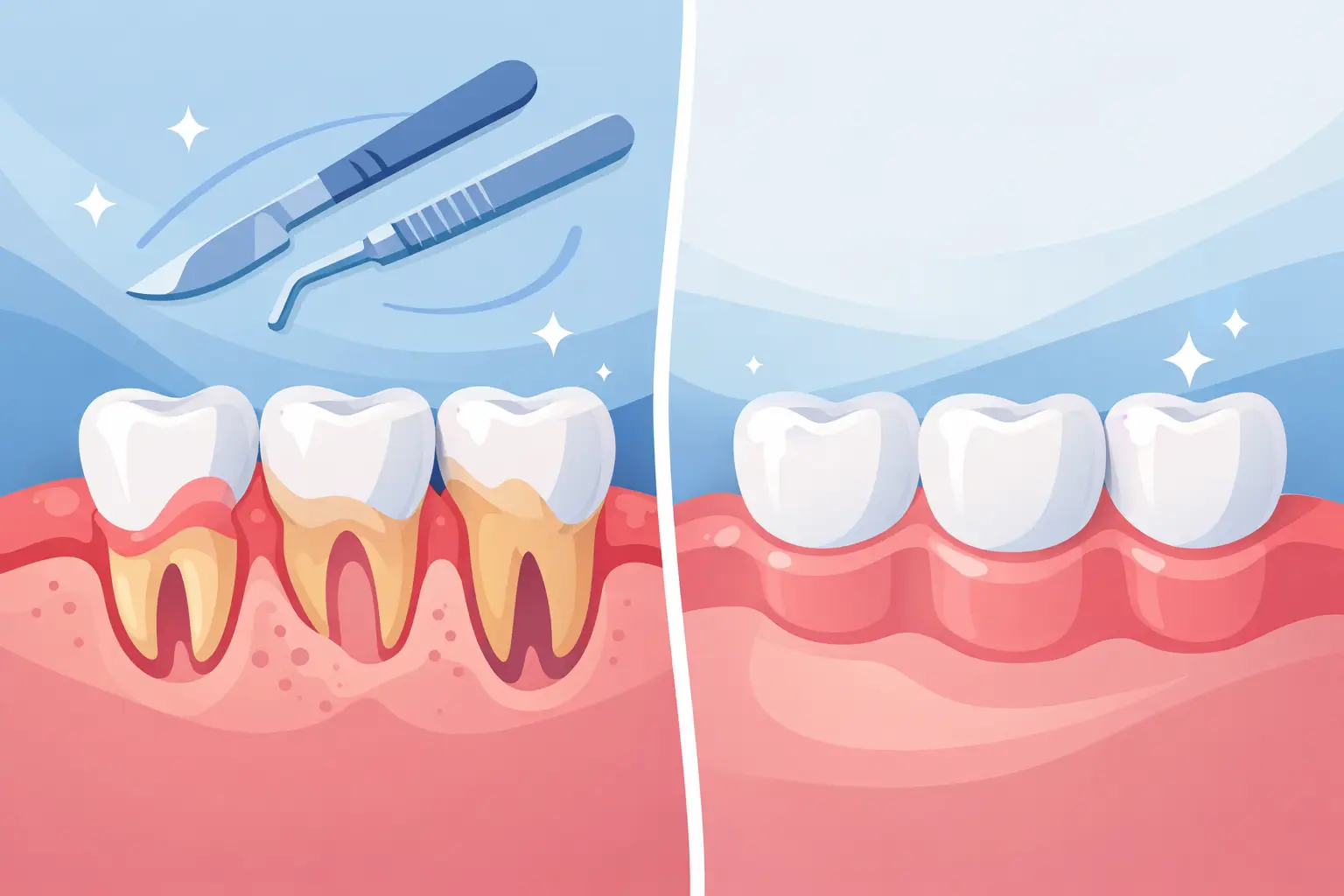 Gum Recession Surgery Before and After - Implantolog.co.il